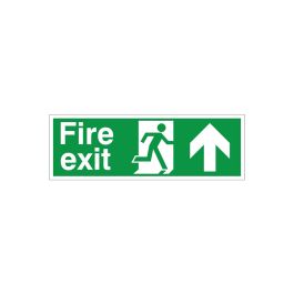 Fire Exit Sign, Up Arrow, Rigid Plastic - Firesense | Fire Detection ...