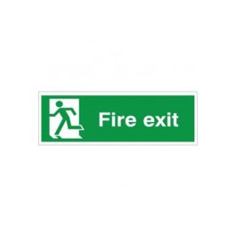 Fire Exit Sign, Running Man Left Door, Rigid Plastic - Firesense | Fire ...