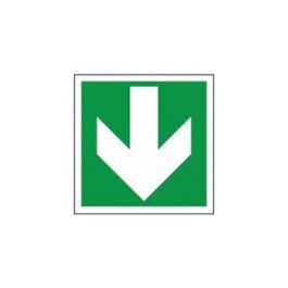 Fire Exit Sign, Straight Arrow Only, Rigid Plastic