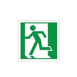 Fire Exit Sign, Left Hand Running Man, Rigid Plastic