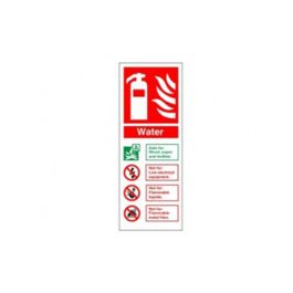 Water Fire Extinguisher Identification Sign, Rigid Plastic - Firesense ...