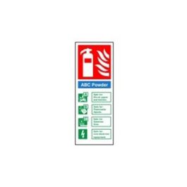 ABC Powder Fire Extinguisher Identification Sign, Rigid Plastic ...