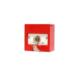 KAC Red Manual Call Point, 3 Position, Trapped Keyswitch