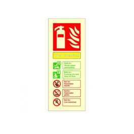 Photoluminescent Wet Chemical Fire Extinguisher Sign, Rigid Plastic ...