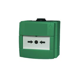 KAC Green Weatherproof Manual Call Point, NO/NC Contact, Resettable Element