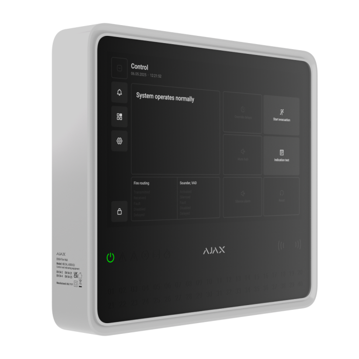 Ajax EN54 Fire Hub Jeweller, White